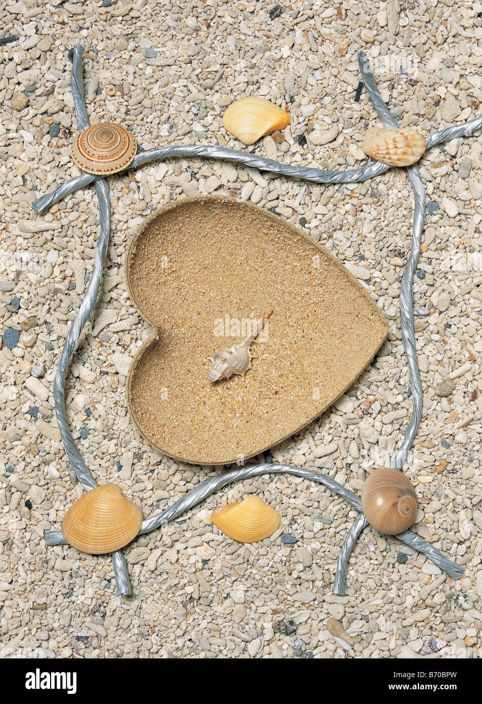 Frame of heart shells hi-res stock photography and images - Alamy