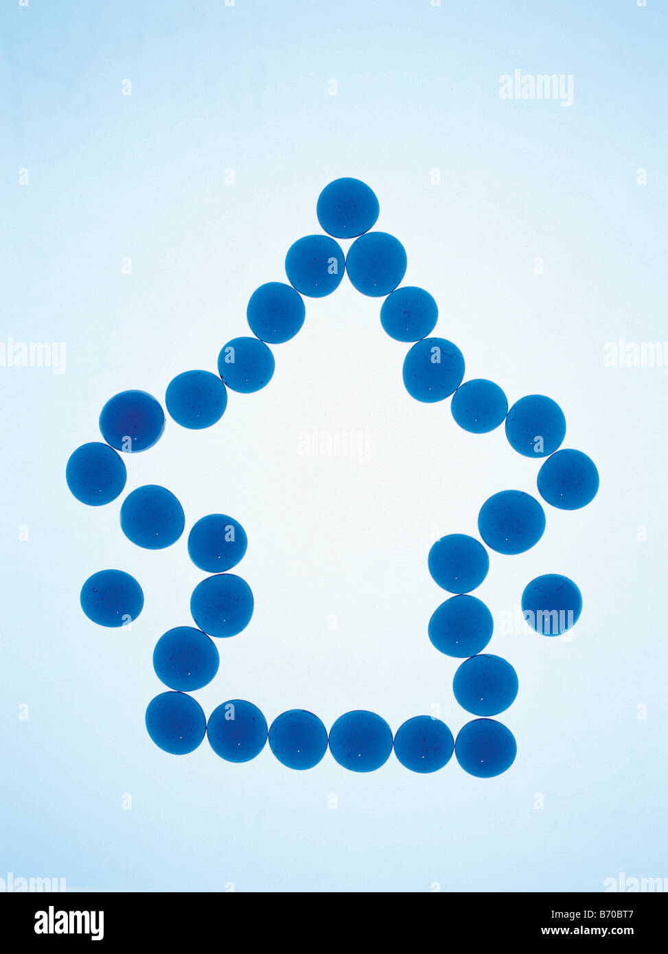 Blue crystal form a frame Stock Photo - Alamy