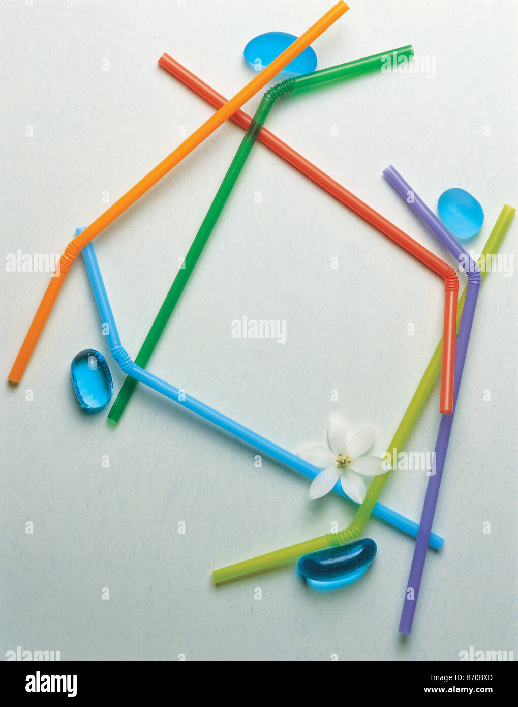 Colorful straw form a quadrangle Stock Photo - Alamy