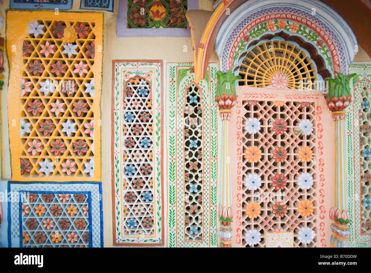 Close-up of decorated windows Stock Photo - Alamy