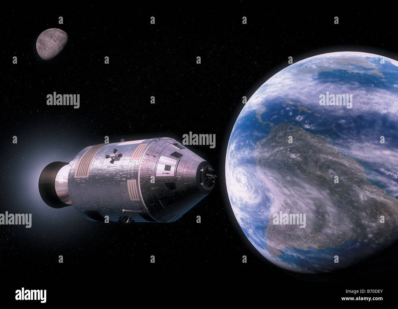 Satellite floating in space Stock Photo - Alamy