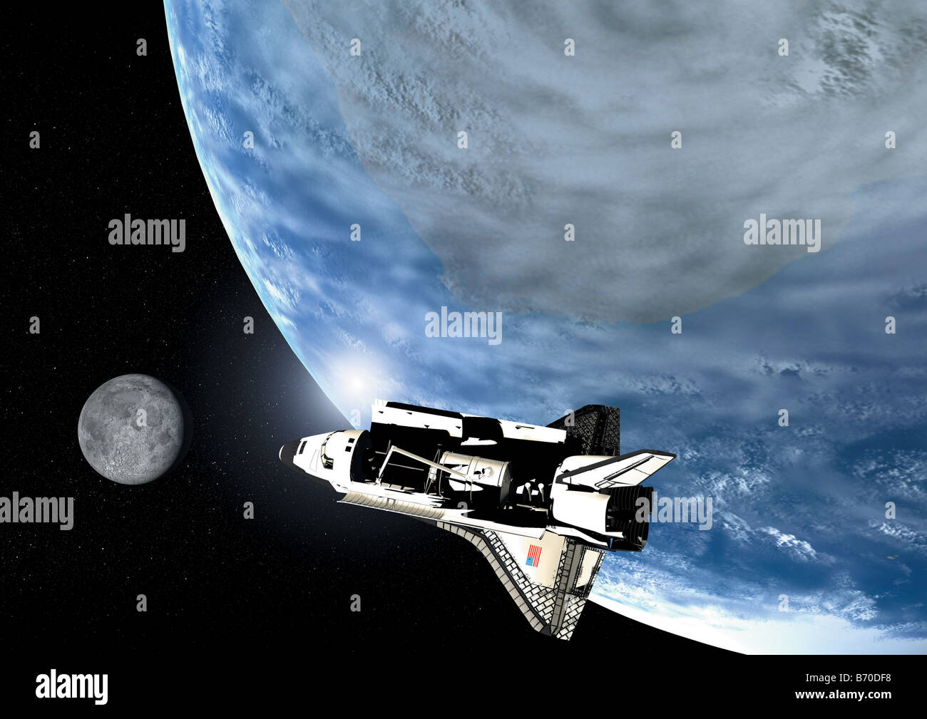 Space shuttle in orbit Stock Photo - Alamy
