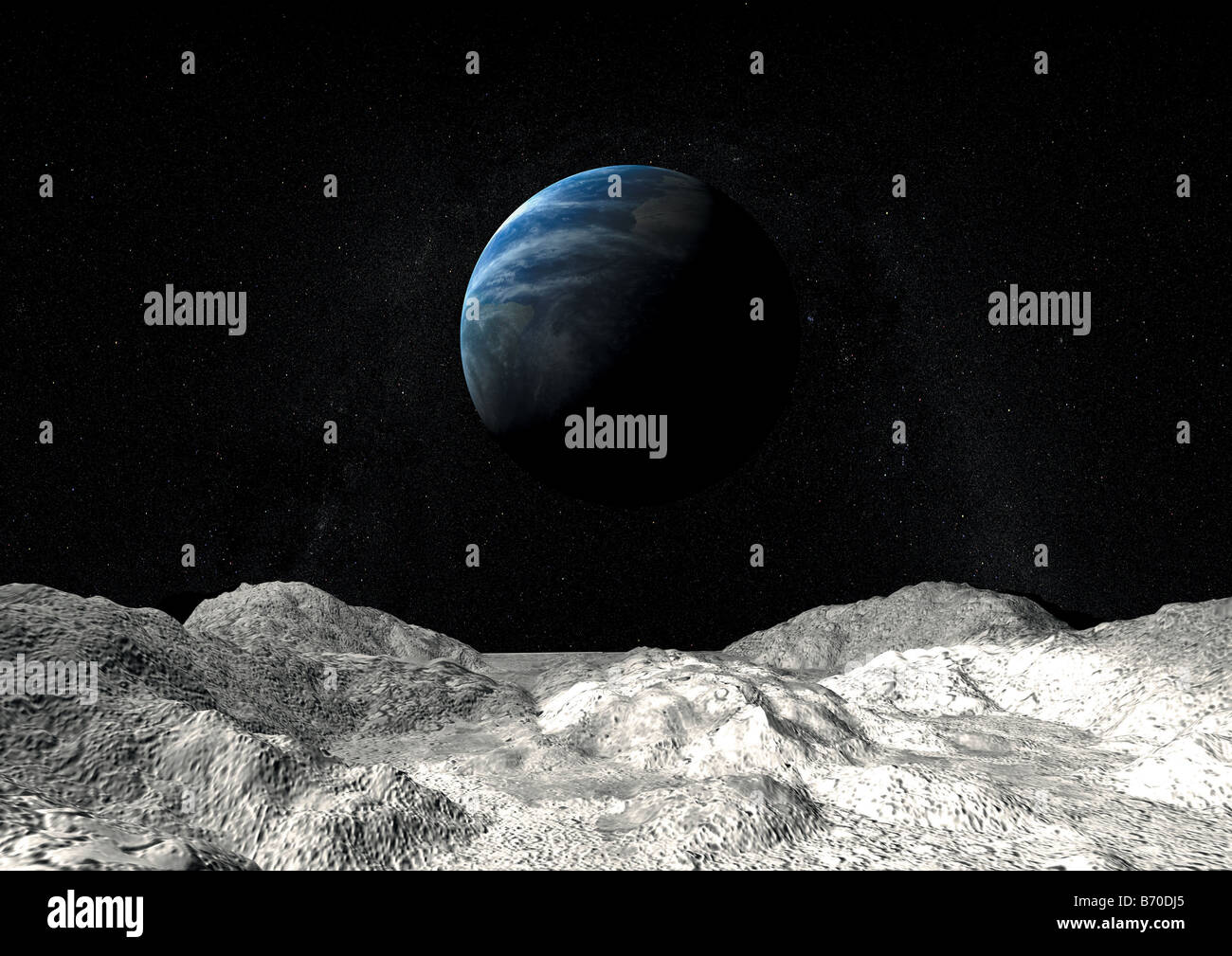 Neptune and satellite Stock Photo - Alamy