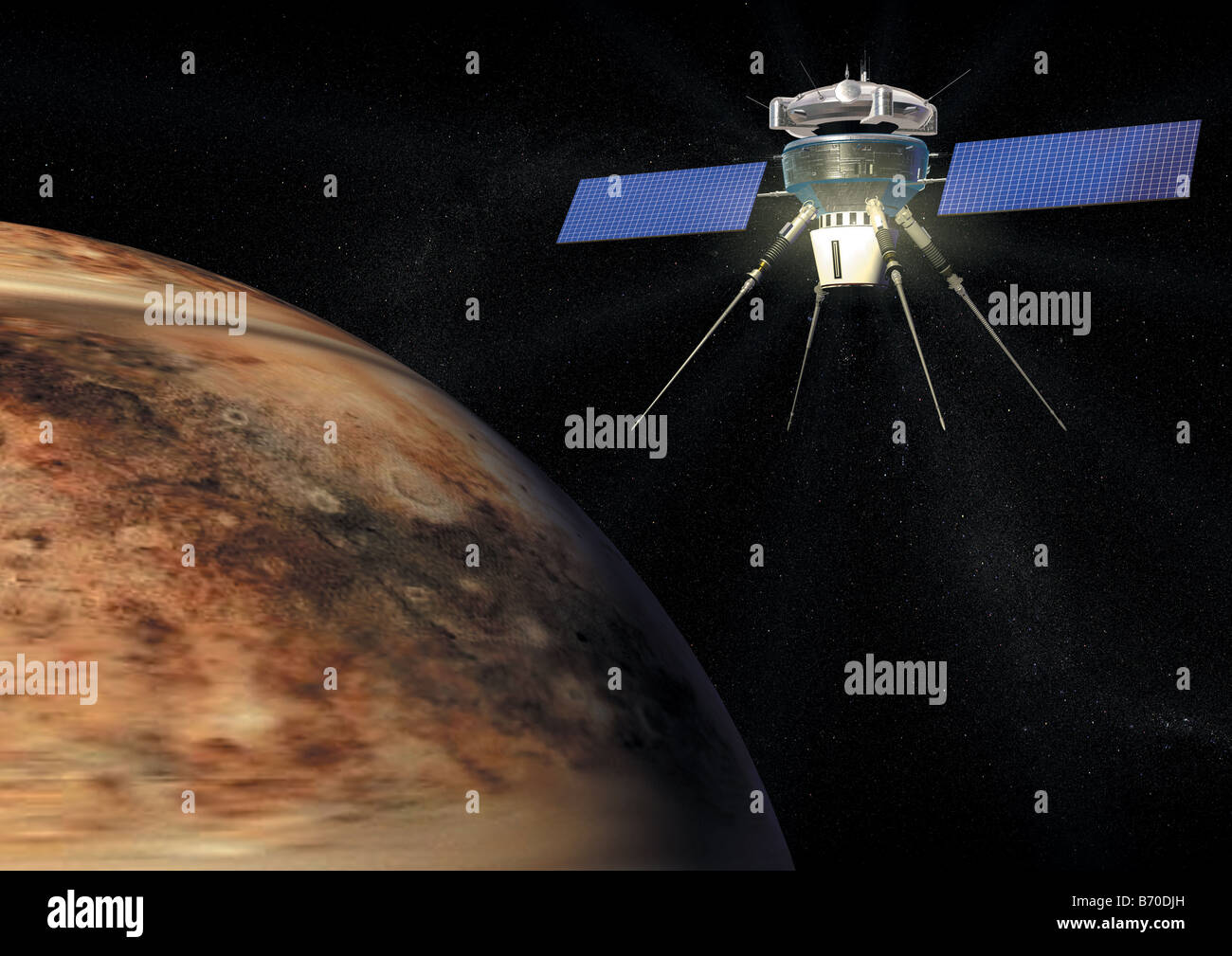 Satellite floating in space Stock Photo - Alamy