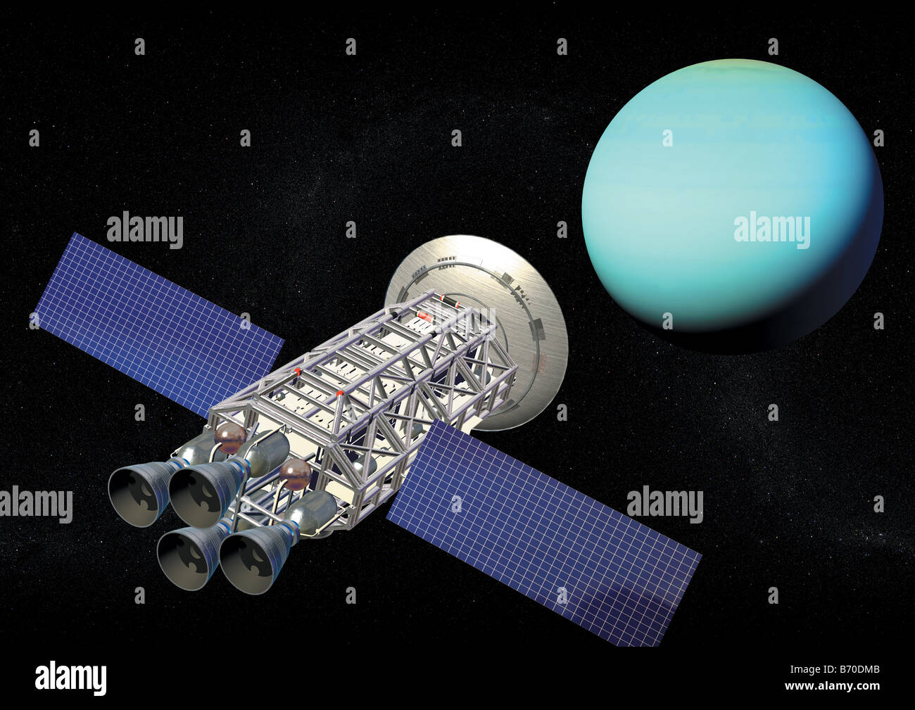 Uranus and satellite Stock Photo - Alamy
