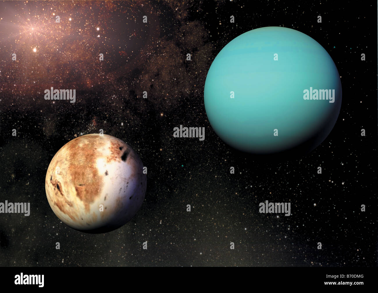 Uranus and Jupiter Stock Photo - Alamy