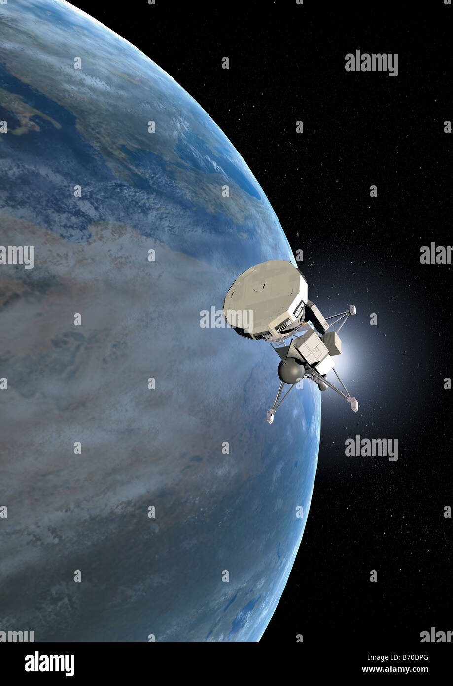 planet and satellite Stock Photo - Alamy