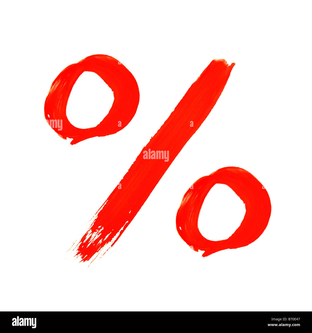 brush painted percentage symbol Stock Photo - Alamy