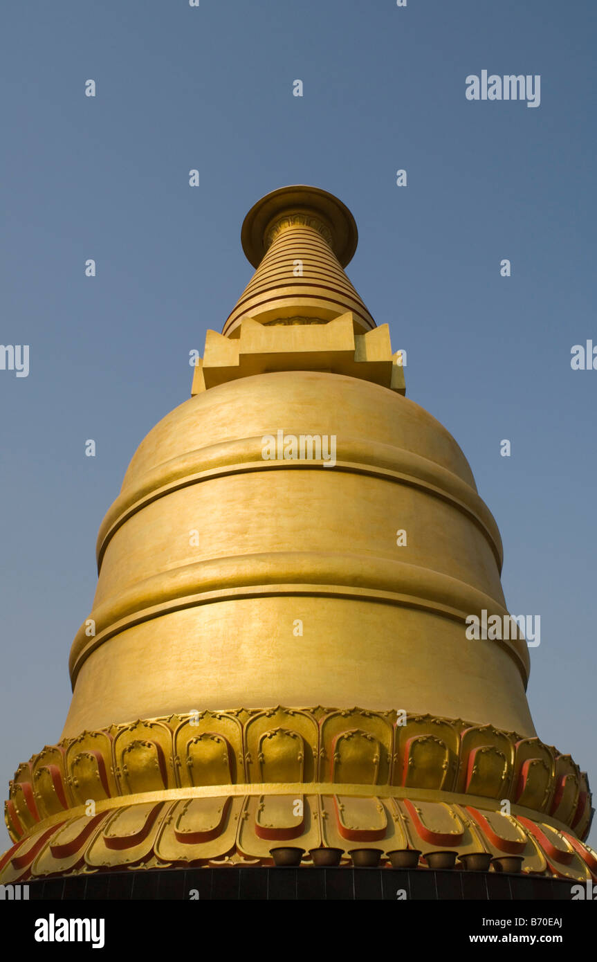 Low angle view of a stupa, Gaya, Bihar, India Stock Photo - Alamy