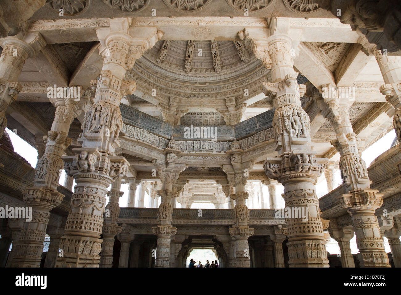 Interior hall of the Jain Temple, Ranakpur, India Stock Photo - Alamy