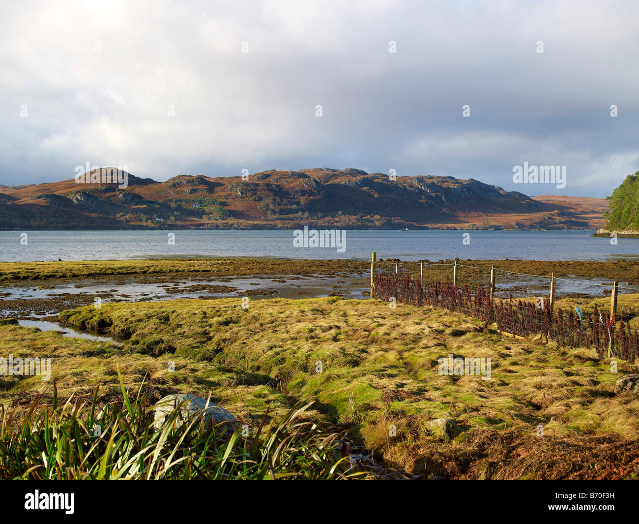 Shoreline at Poolewe and Loch Ewe, Wester Ross, North West Scotland ...