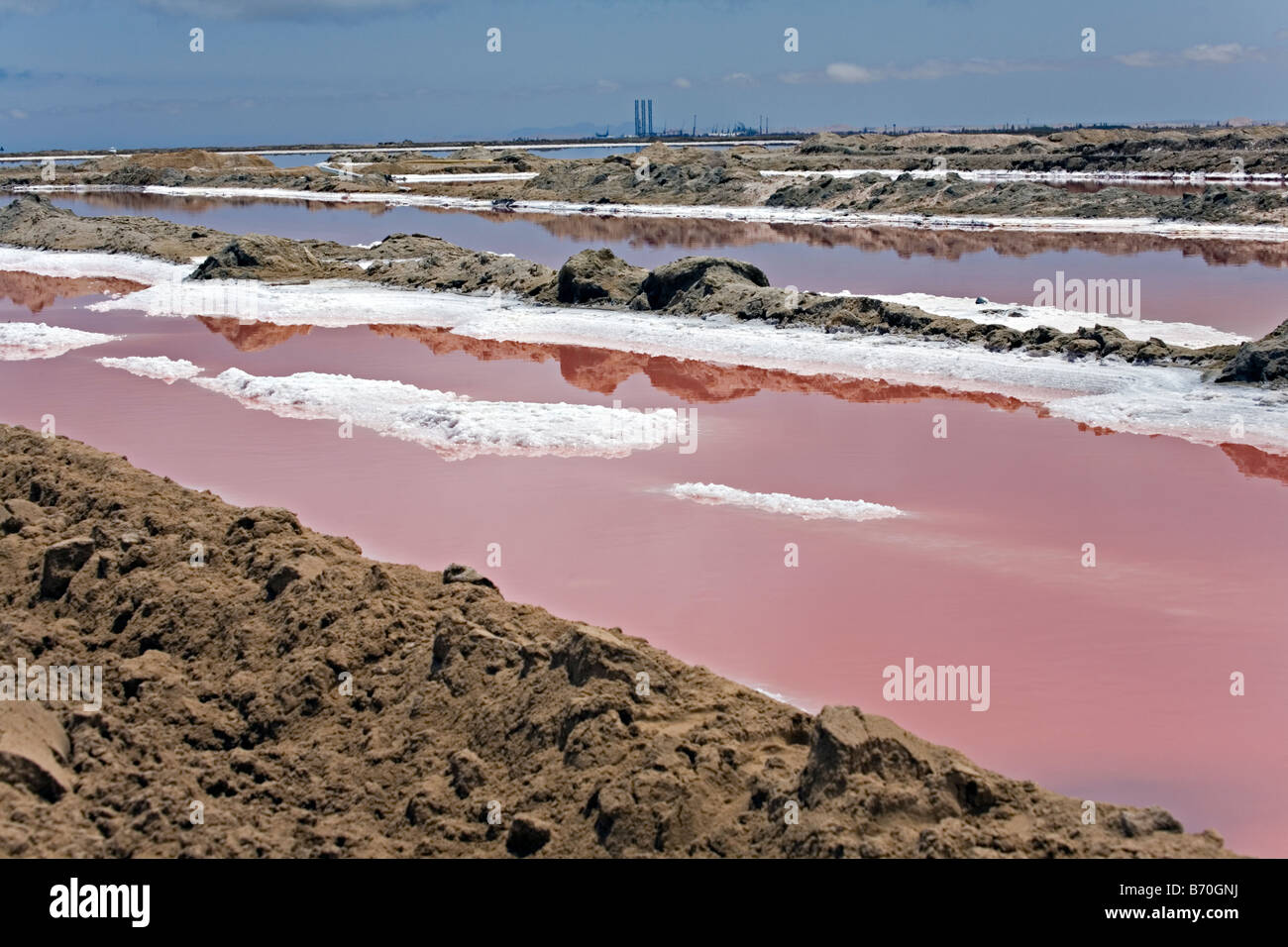 The salt pond system in Walvis Bay area Namibia Stock Photo - Alamy