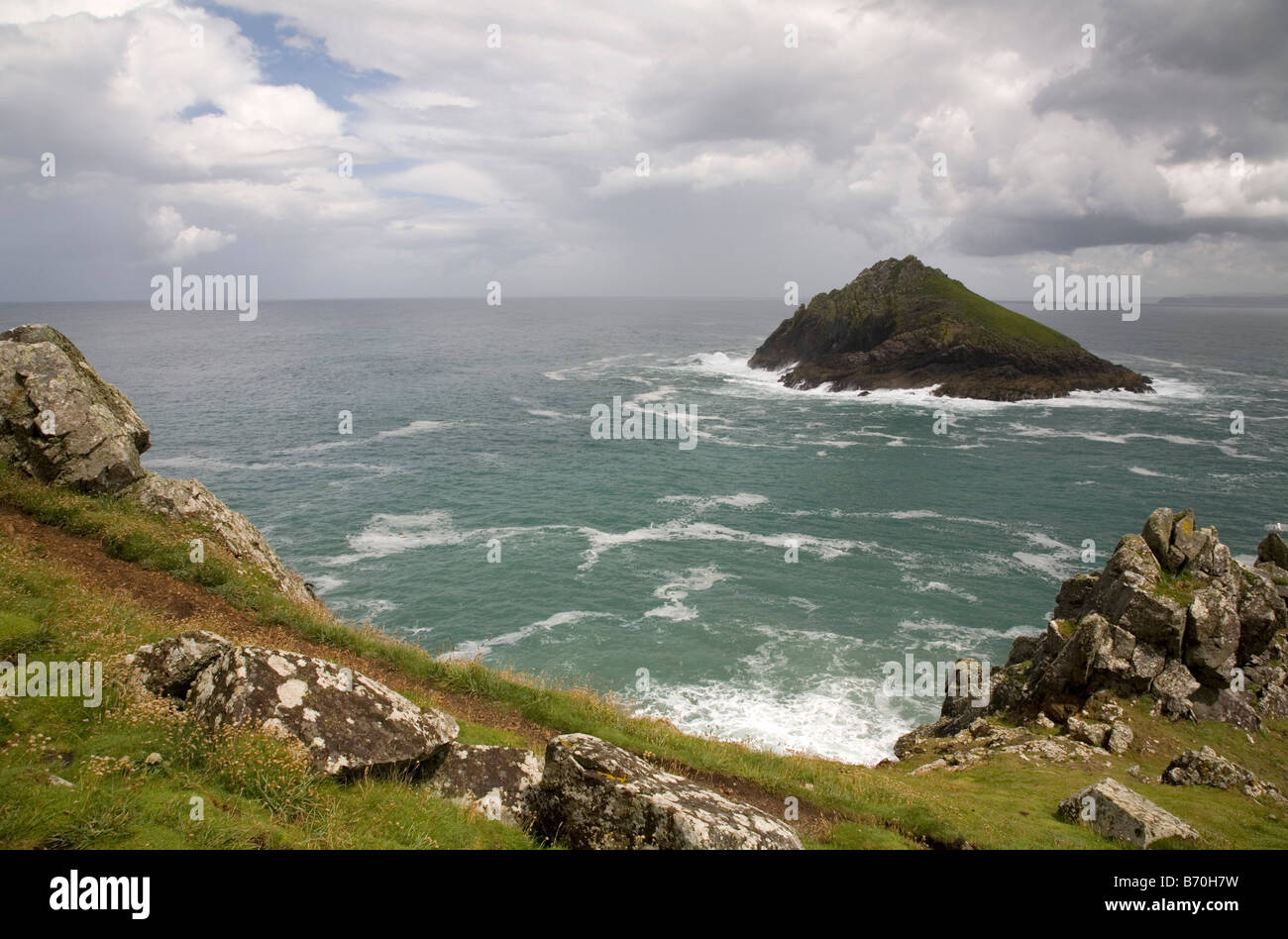 the mouls from the rumps headland pentire cornwall Stock Photo - Alamy