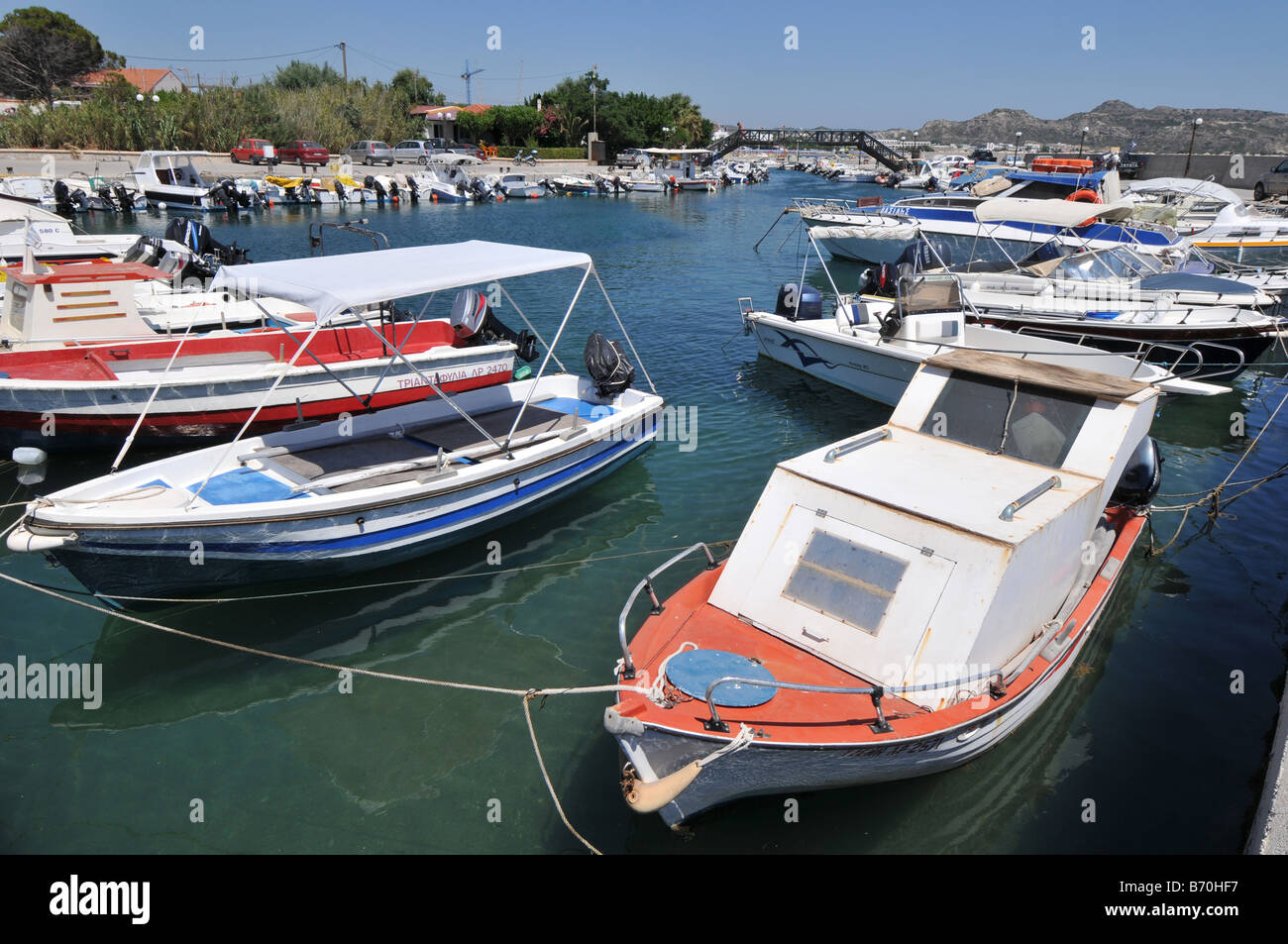 Falaraki harbour, Rhodes, Greece Stock Photo - Alamy