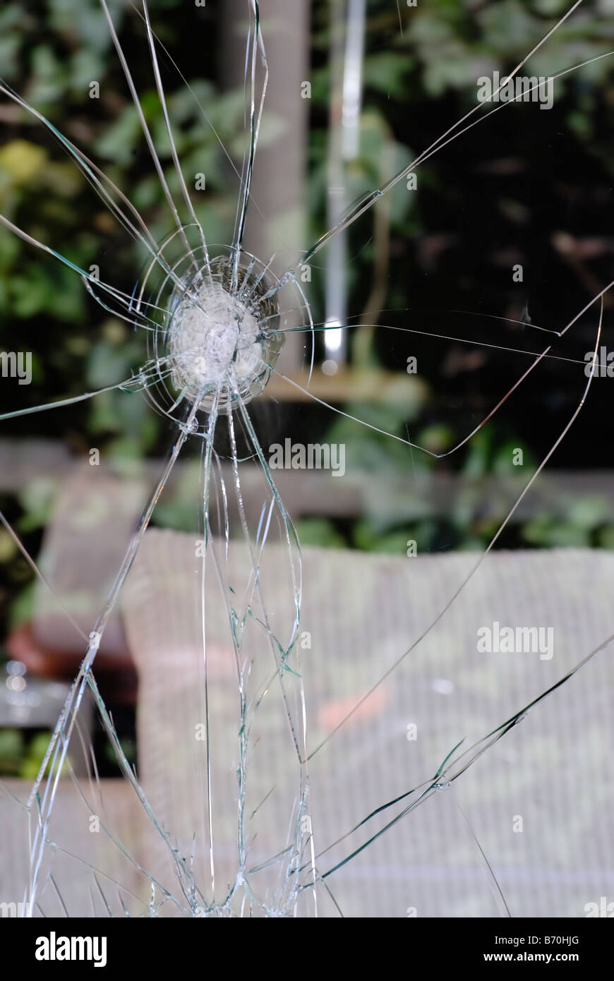 Broken show window Stock Photo - Alamy