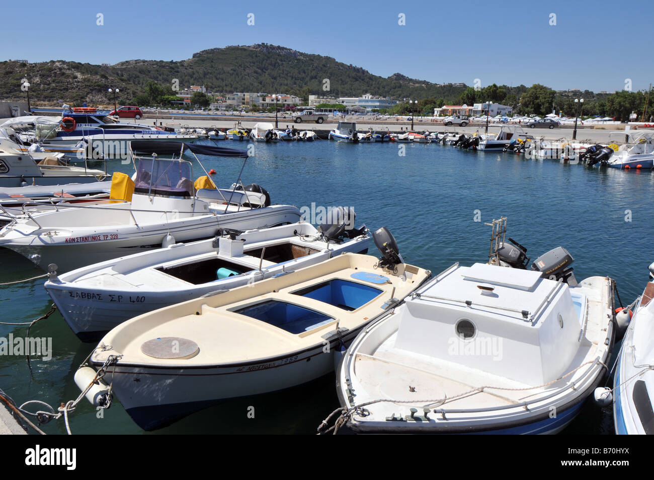 Falaraki harbour, Rhodes, Greece Stock Photo - Alamy