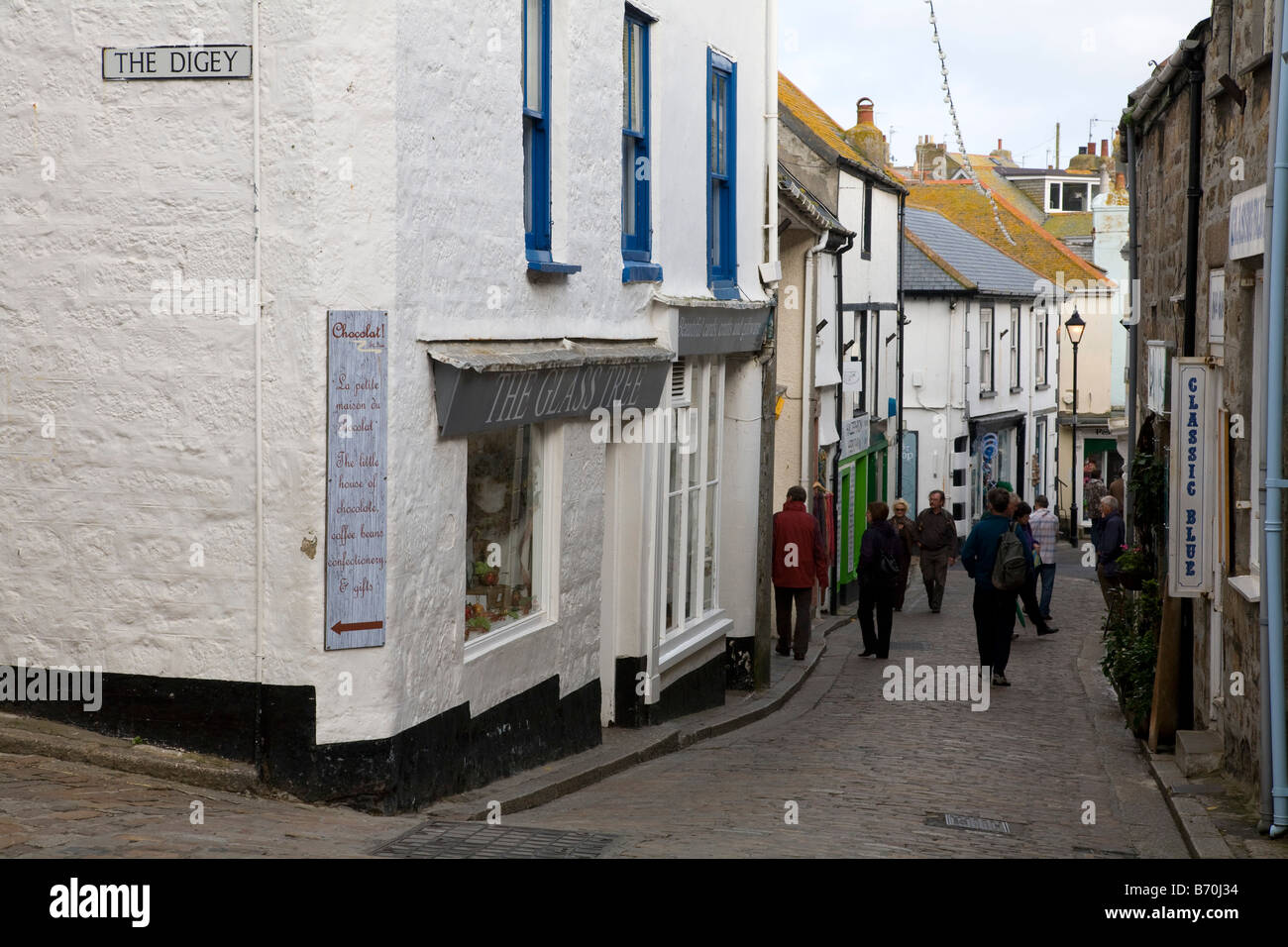 fore street st ives cornwall Stock Photo - Alamy