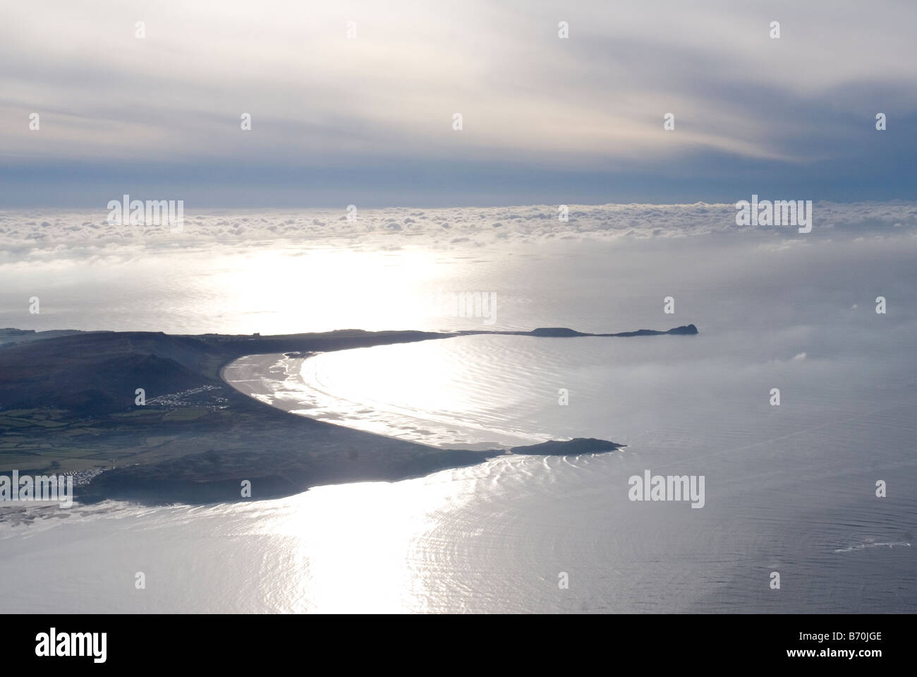 Worms Head Burry Holmes Gower West Glamorgan South Wales Stock Photo ...