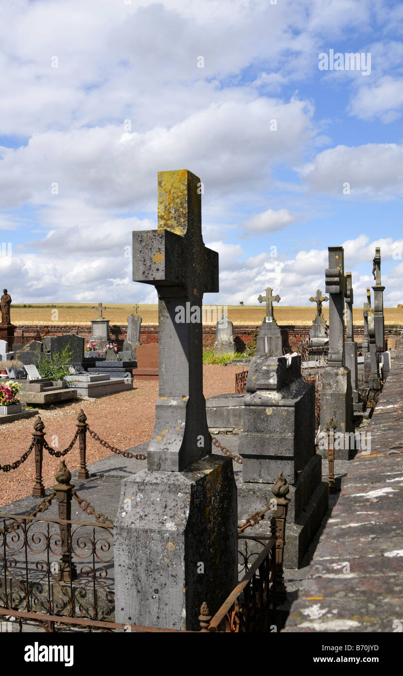 Well maintained cemetery at Montreul sur Breche Picardie France Stock ...