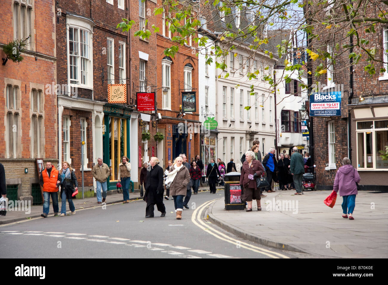 High Petergate, outside York Minster, Yorkshire, England Stock Photo ...