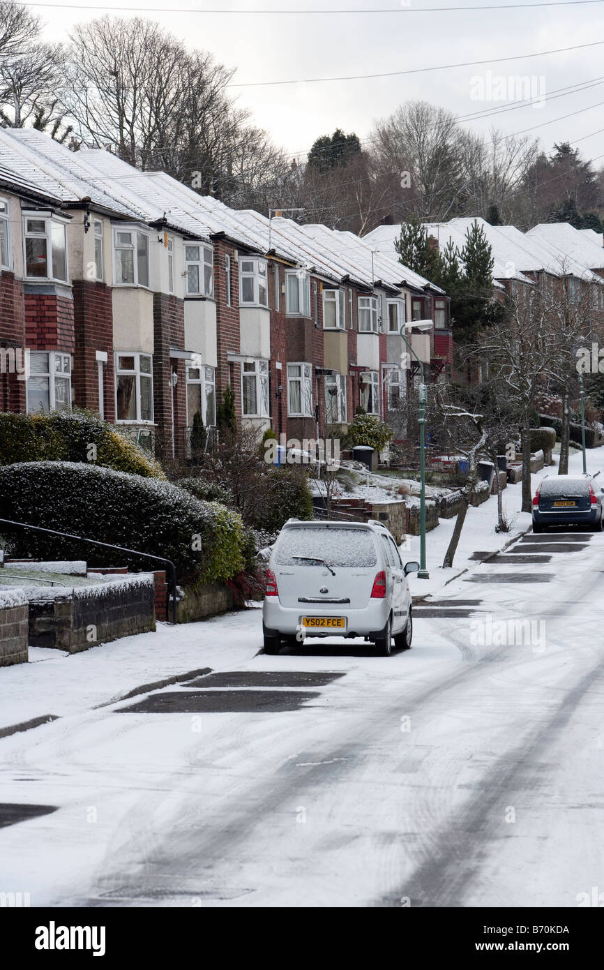 Urban Housing in Snow Stock Photo - Alamy