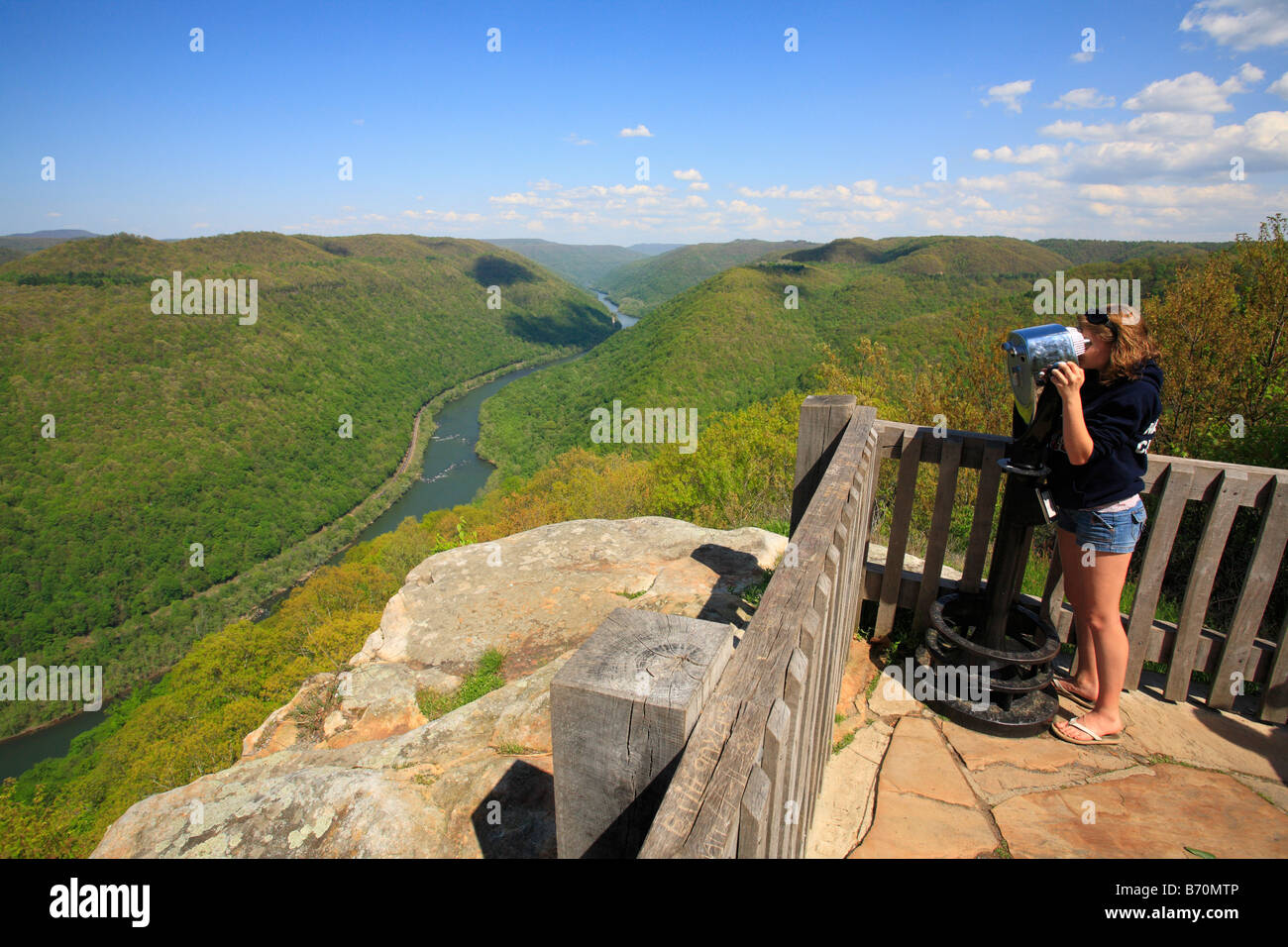 View From Overlook, Grand View Park, New River Gorge National River ...