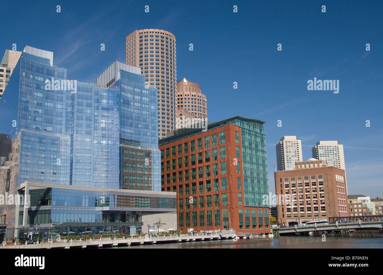 Fort Point Channel skyline from foot of Congress Street Bridge, Boston ...