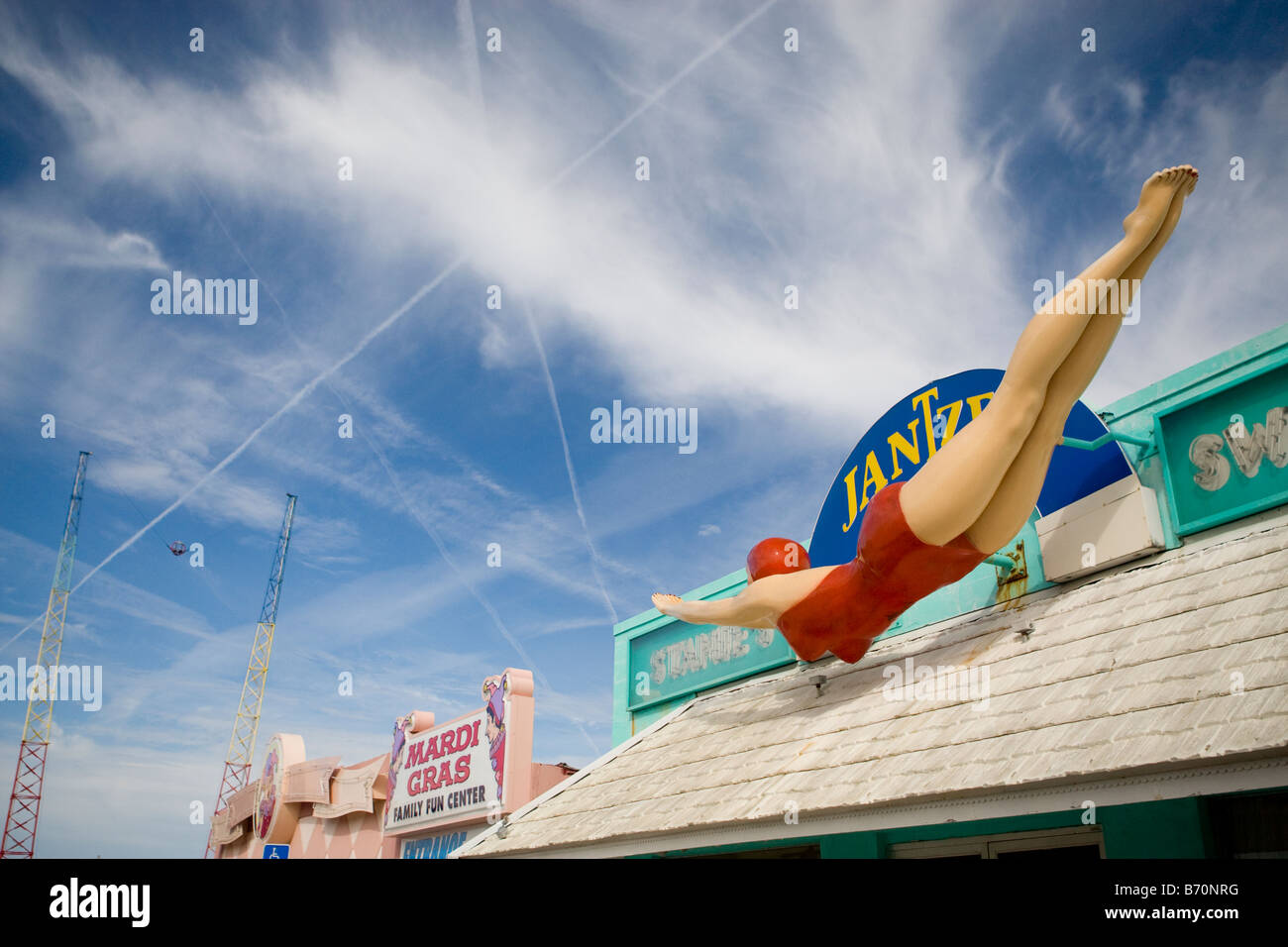 Swimmer sign daytona beach hi-res stock photography and images - Alamy
