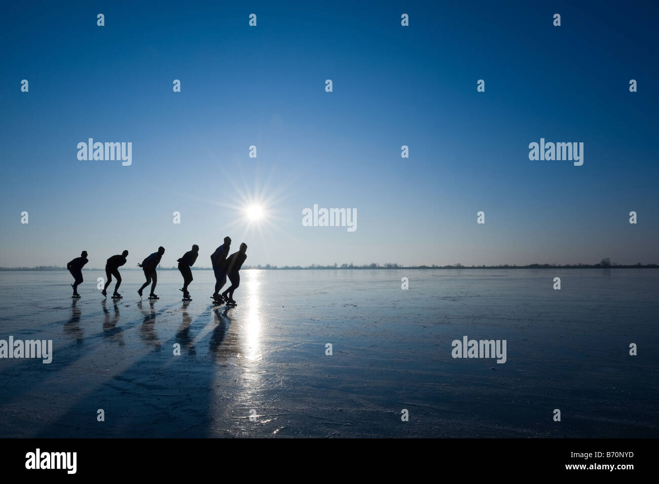 ice skating in the netherlands Stock Photo - Alamy