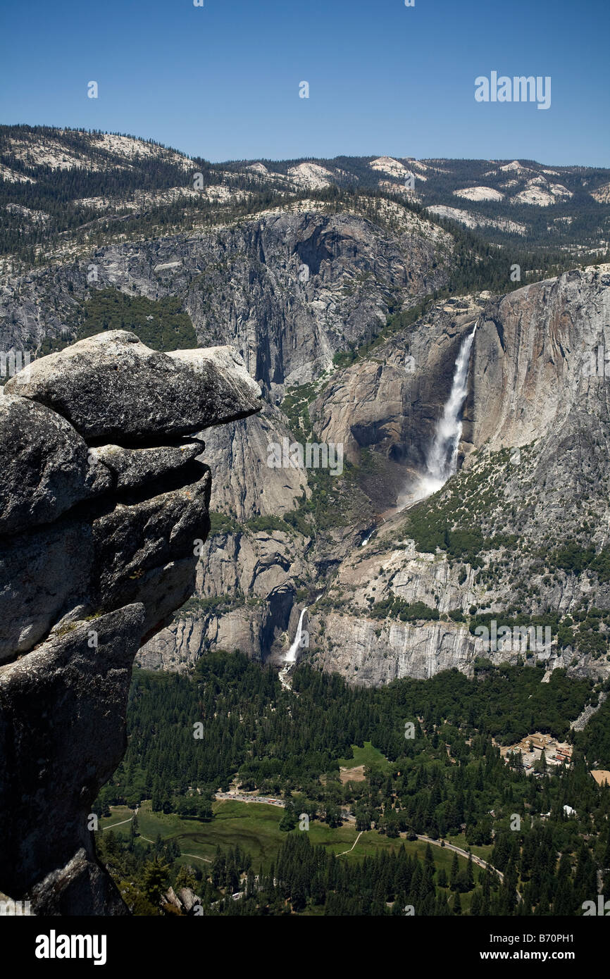 CALIFORNIA - Yosemite Valley and Upper and Lower Yosemite Falls from ...