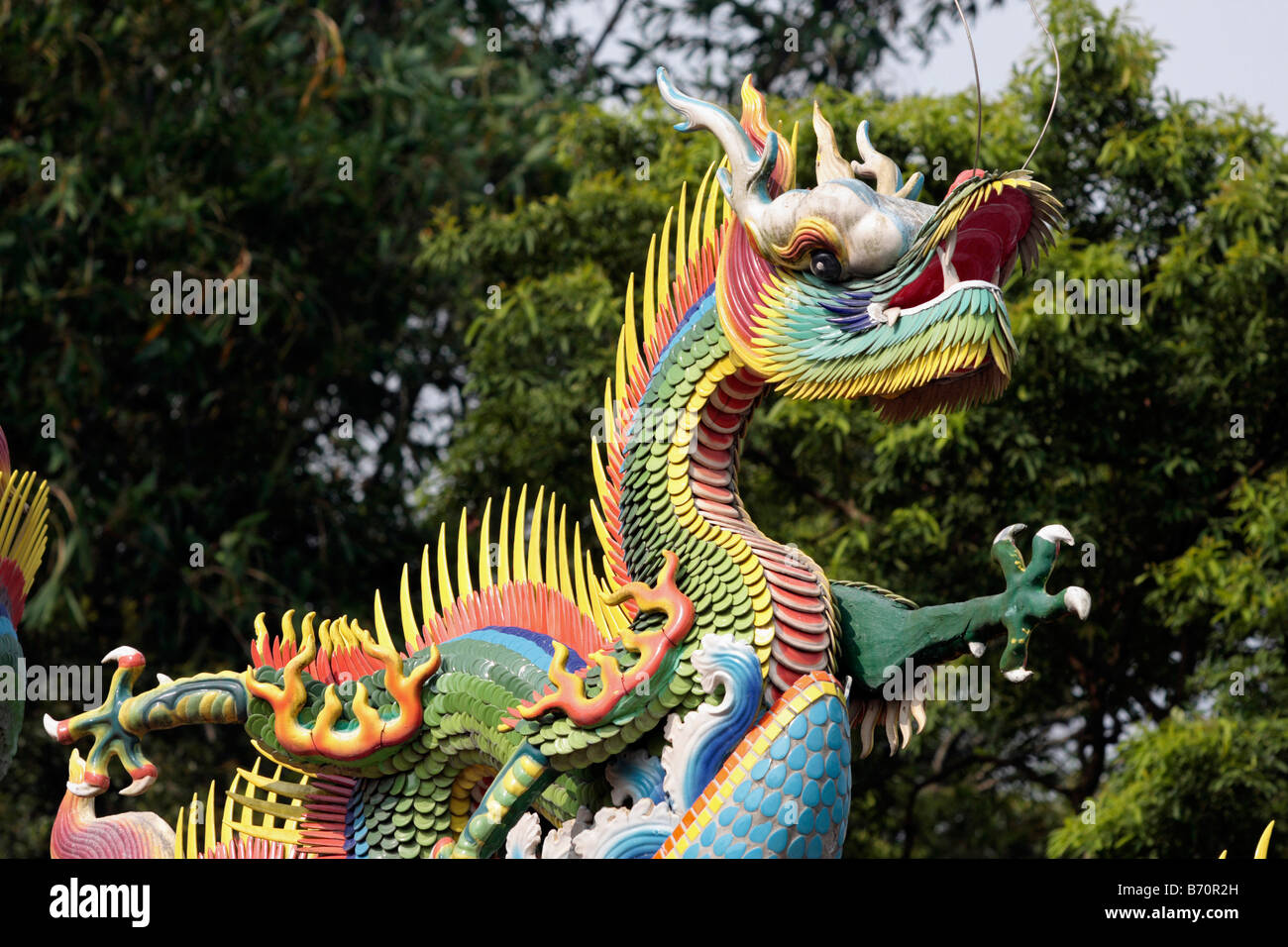Dragon figure of Longfong Temple located at Sun Moon Lake Taiwan Stock ...