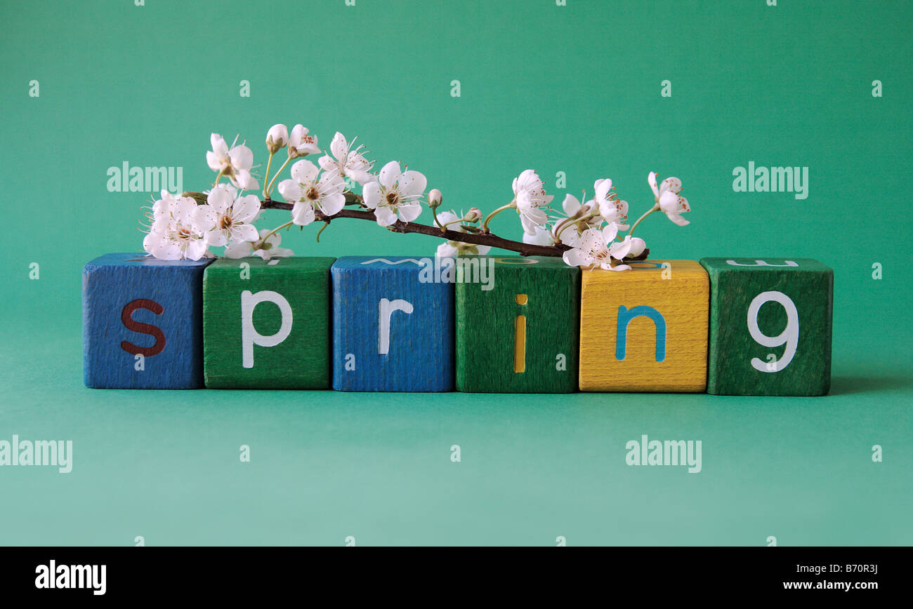 Spring word hi-res stock photography and images - Alamy