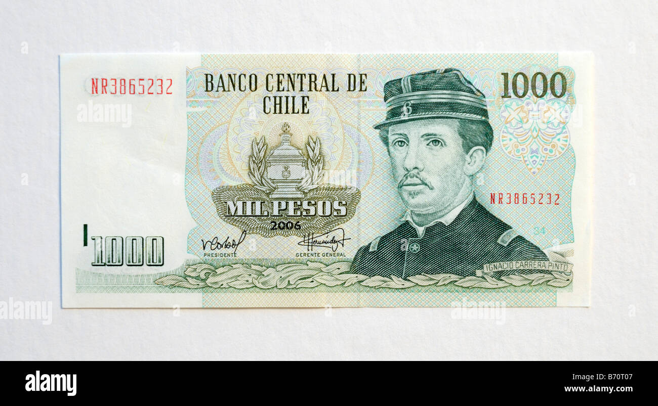 Chile currency pesos banknotes hi-res stock photography and images - Alamy