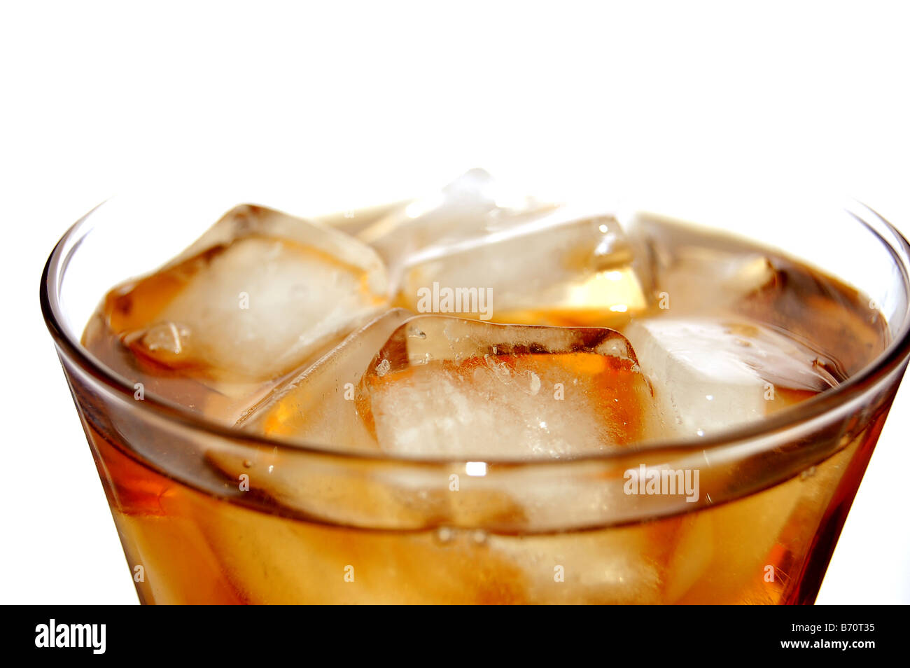 ice filled soft drink isolated on white Stock Photo - Alamy
