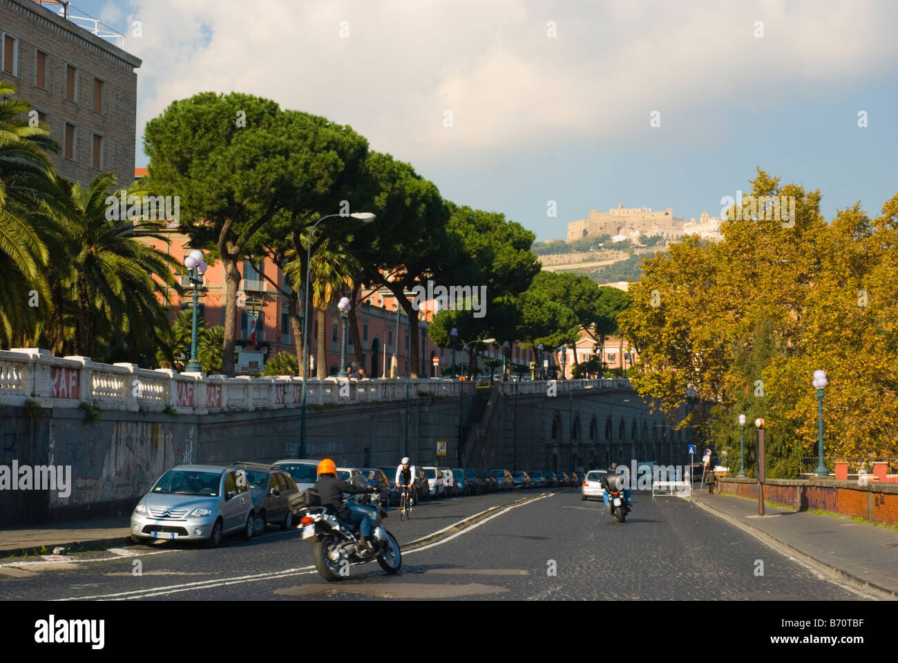 Traffic in central Naples Italy Europe Stock Photo - Alamy