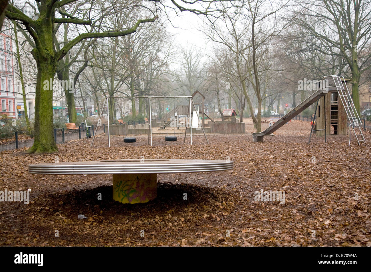 Roundabout playground hi-res stock photography and images - Alamy