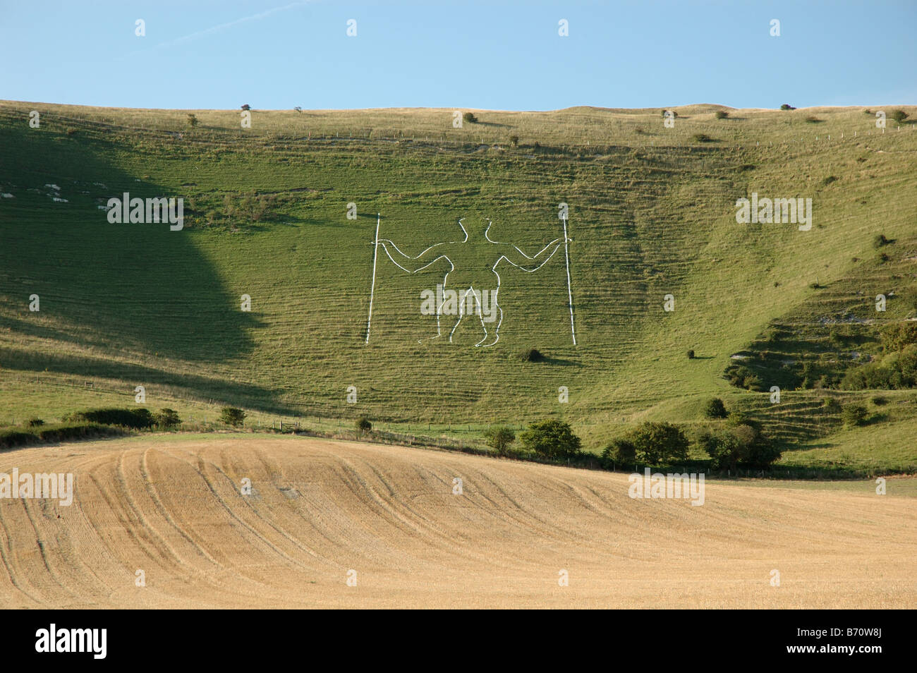the Long Man of Wilmington, Windover Hill, Wilmington, East Sussex ...