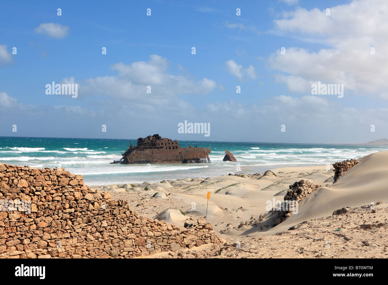 cape verde islands boa vista praia cabo santa maria Stock Photo - Alamy