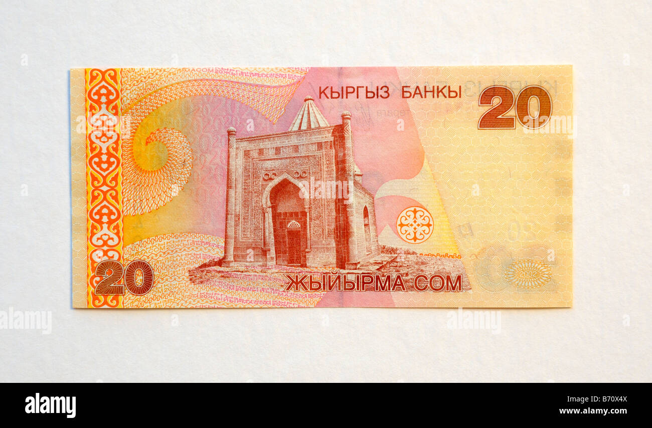 Kyrgyzstan Twenty 20 Som Bank Note Stock Photo - Alamy