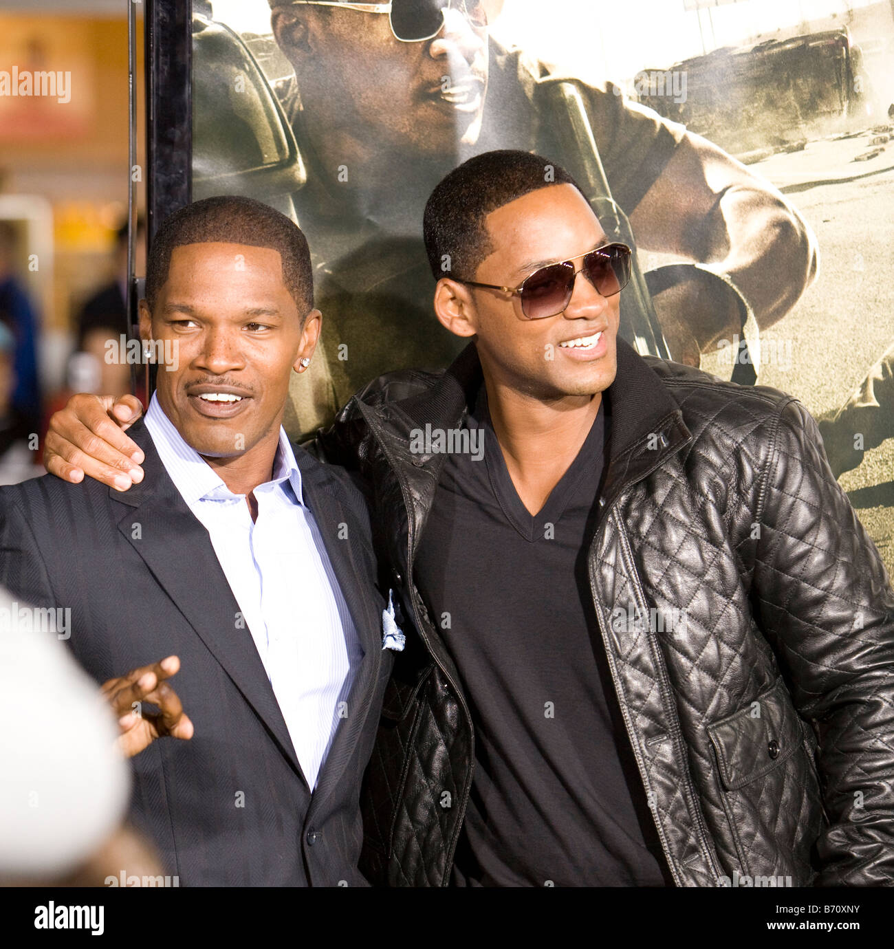 Westwood CA SEPTEMBER 17 Actors Jamie Foxx and Will Smith at the ...
