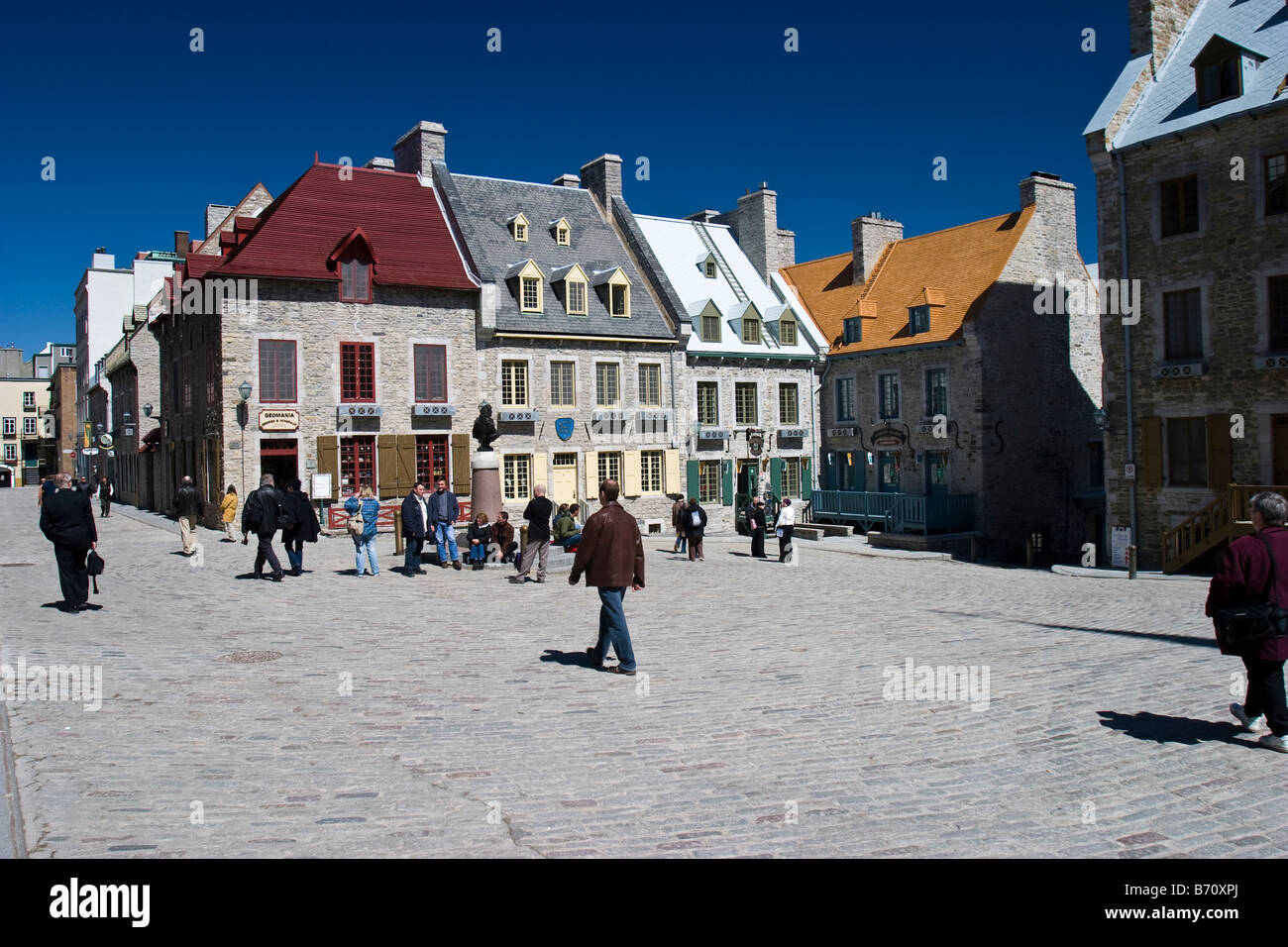 Place in the old Quebec City UNESCO World Heritage Site Canada Stock ...