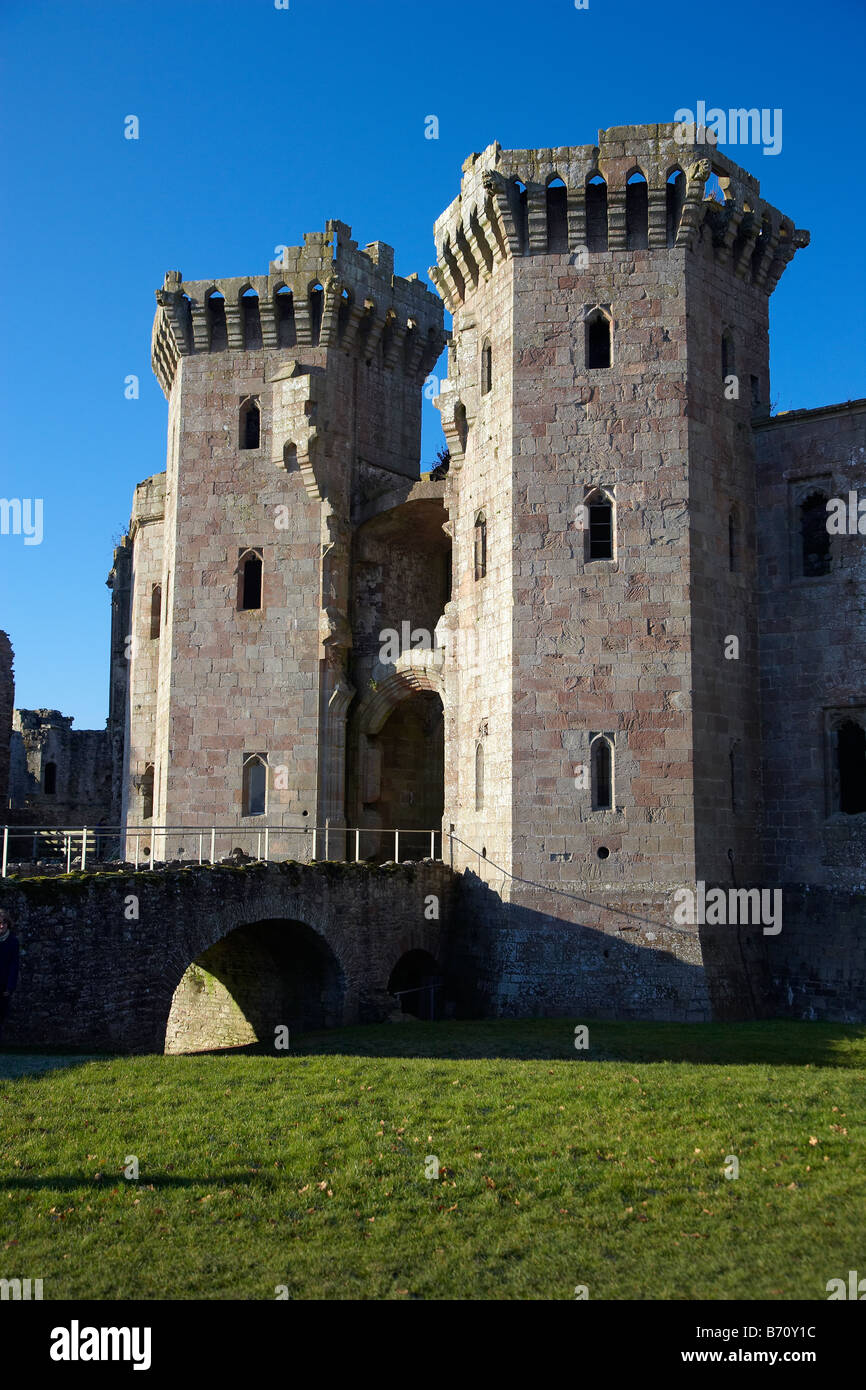 Raglan Castle, Monmouthshire, Wales, UK Stock Photo - Alamy
