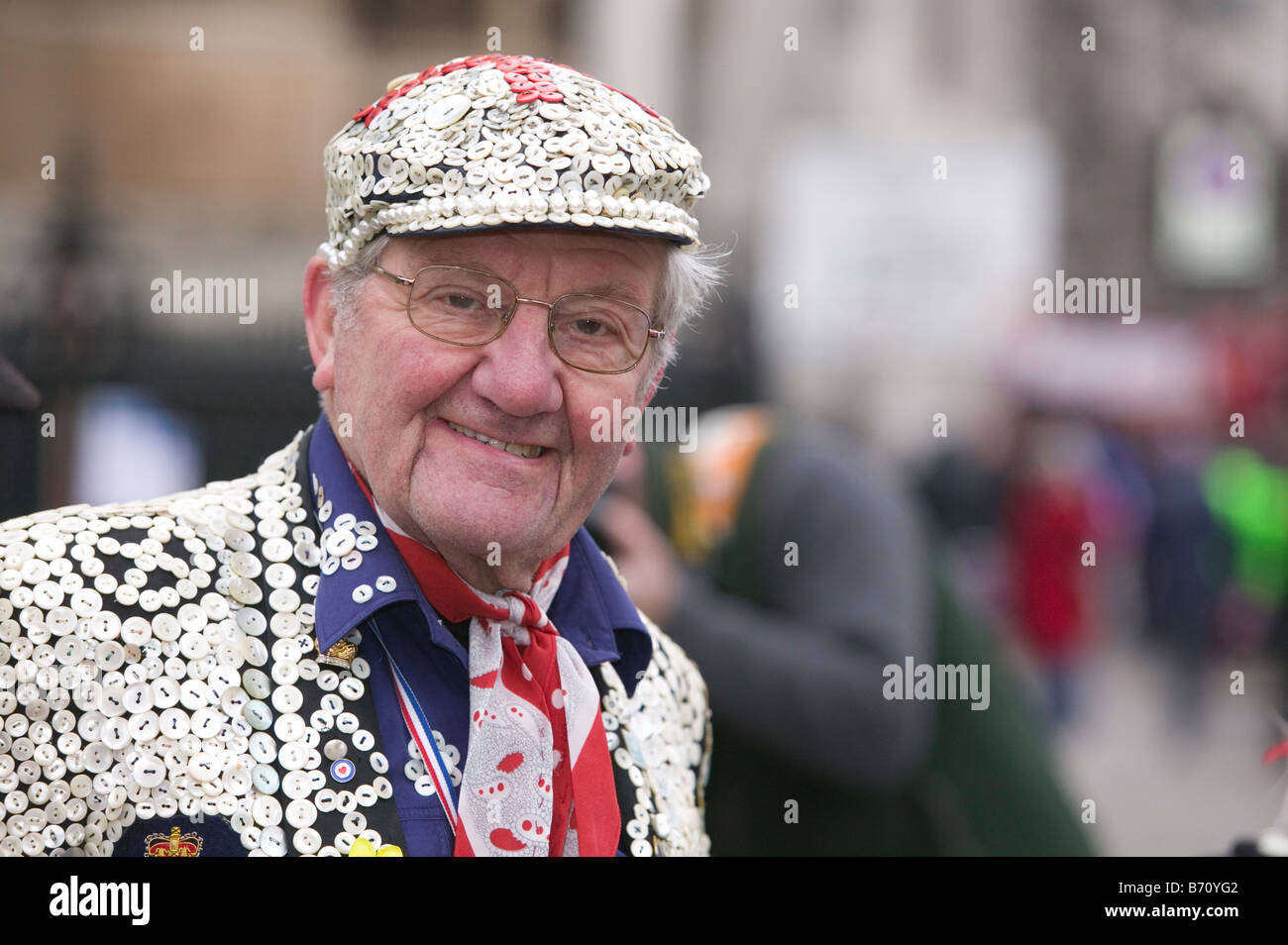 Pearly King, original traditional London character at the London Parade ...