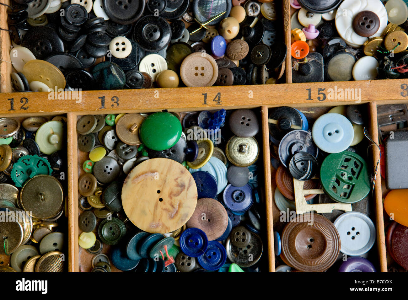 A Collection of Multi Colored Buttons Stock Photo - Alamy