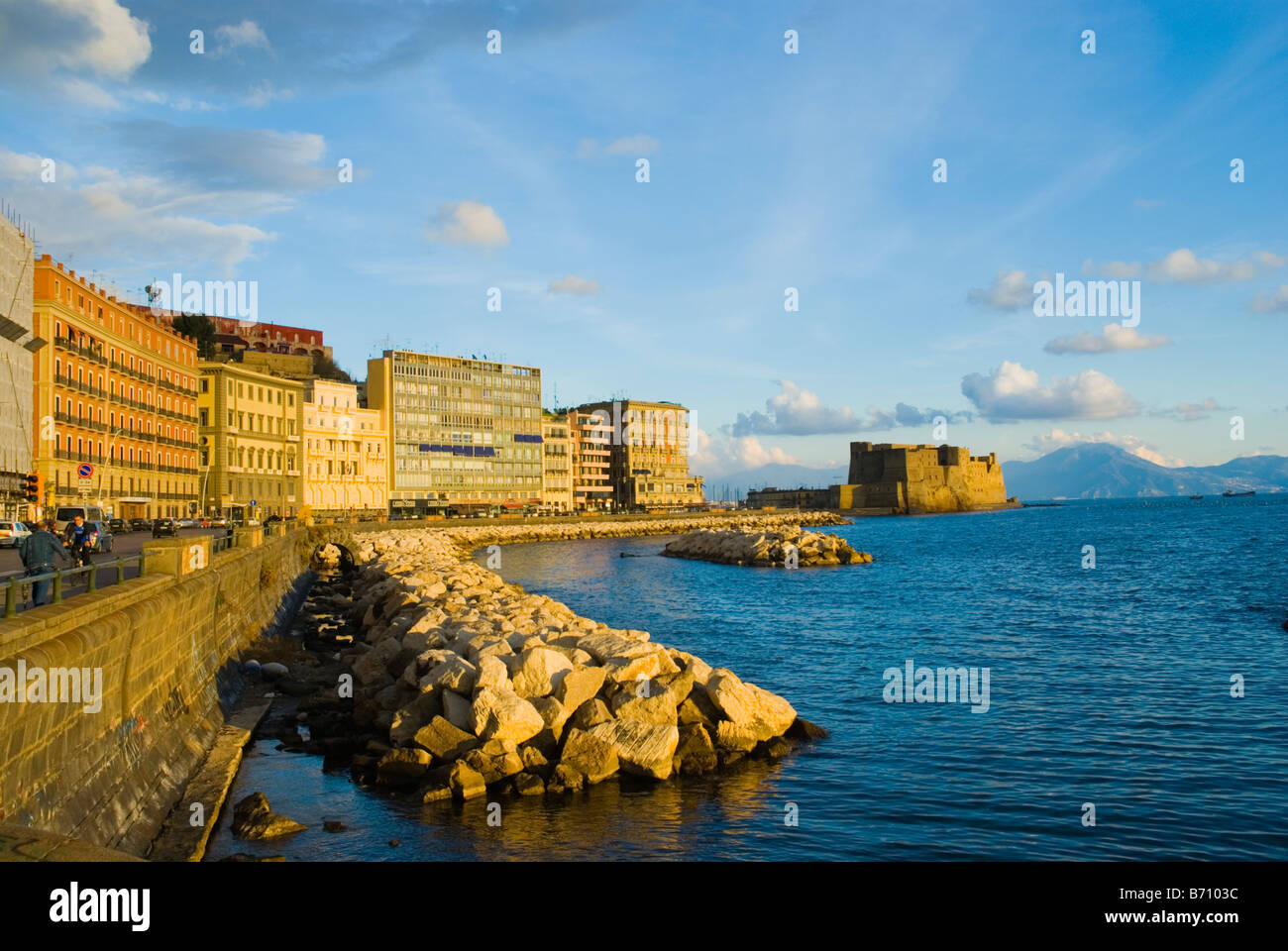 Lungomare the seaside in Naples Italy Europe Stock Photo - Alamy