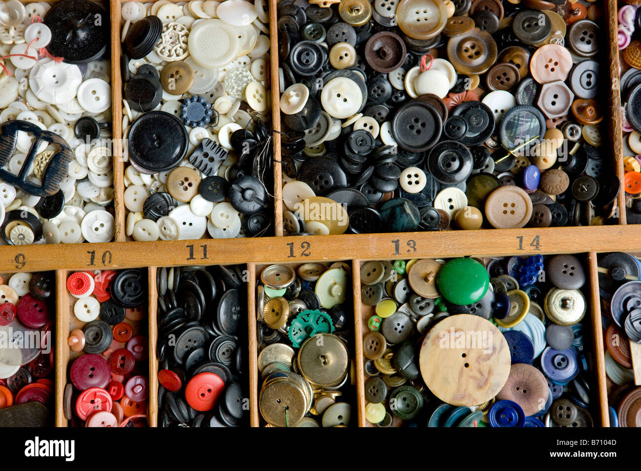 A Collection of Multi Colored Buttons Stock Photo - Alamy