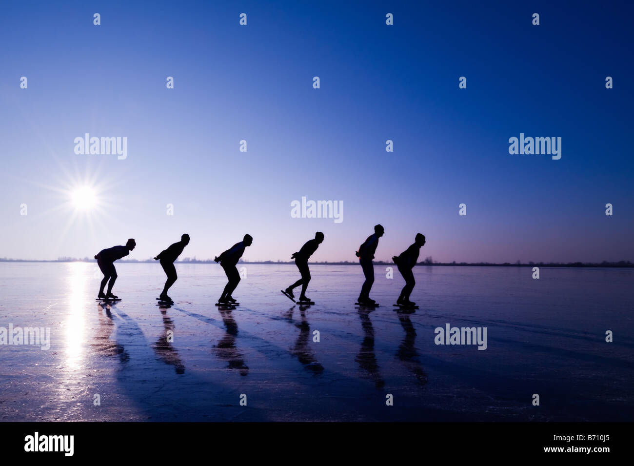 ice skating in the netherlands Stock Photo - Alamy