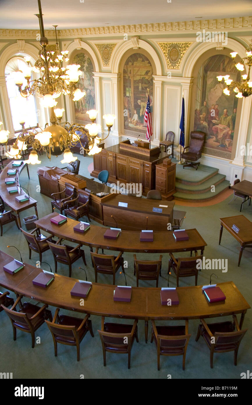 The New Hampshire Senate Chamber inside the State House at Concord New ...