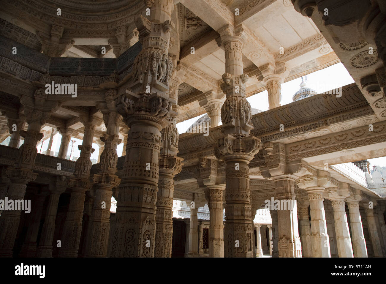 Jain temple ranakpur interior hi-res stock photography and images - Alamy