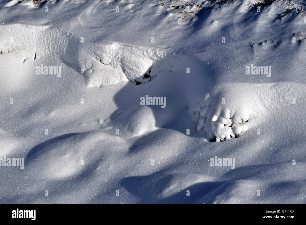 Snow formation. Nateby Common, Cumbria, England, United Kingdom, Europe ...
